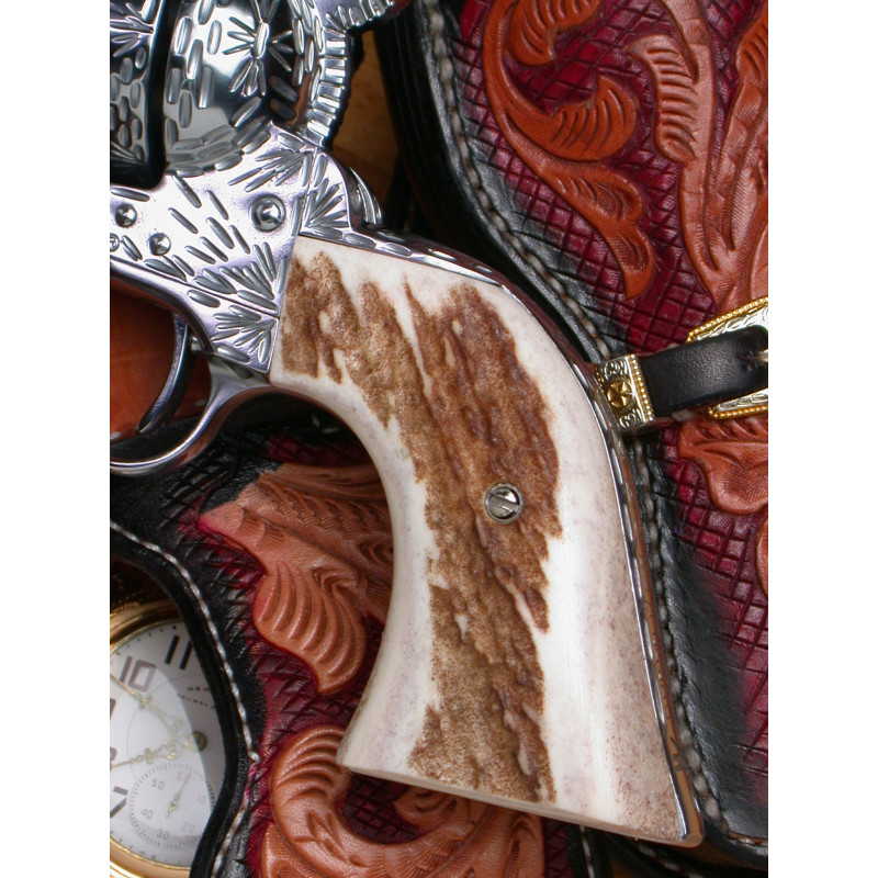 Ruger "Old" Vaquero Genuine American Elk Traditional Grips Medallions ...