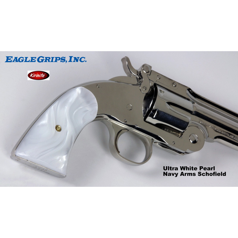 Navy Arms Schofield White Pearl Kirinite™ Grips Surface Smooth Screw Brass