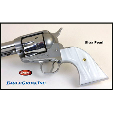 Ruger New Vaquero Traditional Kirinite White Pearl Smooth Grips Surface Smooth Screw Brass