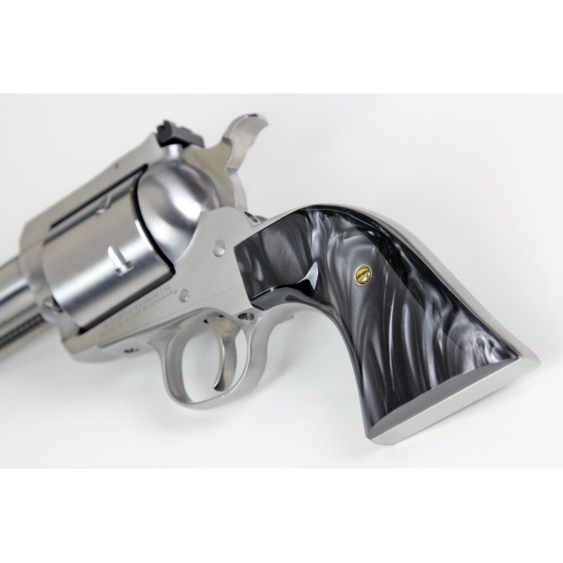 Ruger "Old" Vaquero Kirinite® Black Pearl Gunfighter Grips Surface Smooth Screw Brass