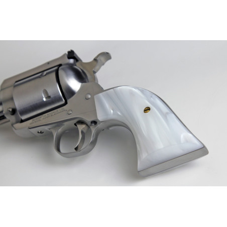 Ruger "Old" Vaquero Kirinite® White Pearl Gunfighter Grips Surface Smooth Screw Brass