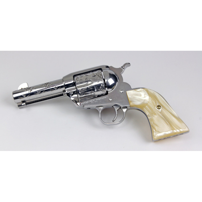 Ruger New Vaquero Kirinite® Antique Pearl Gunfighter Grips Surface Checkered Screw Brass