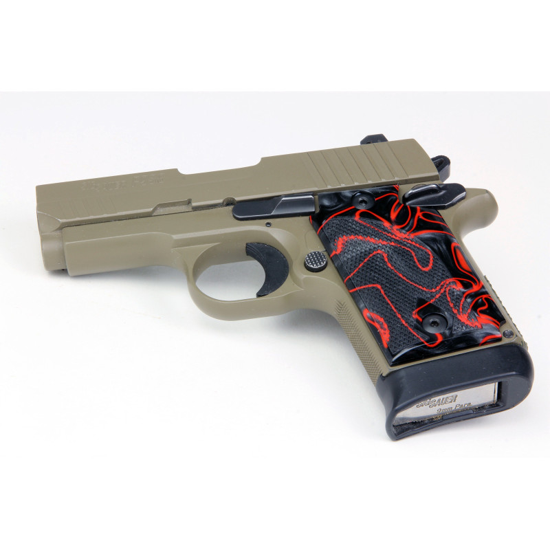 Sig Sauer P238 Kirinite® LAVA Grips Surface Smooth Safety Single