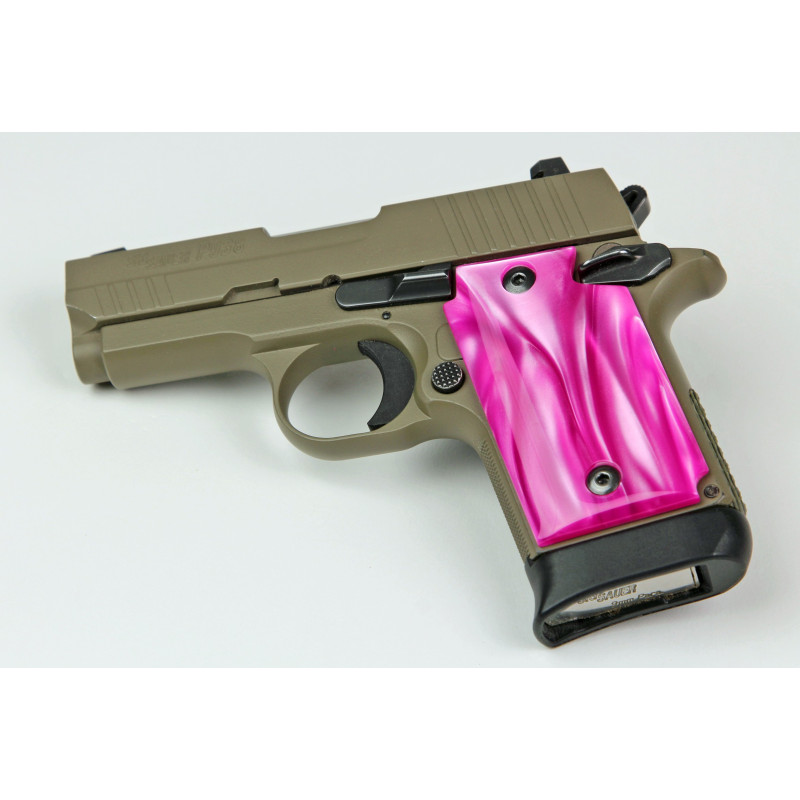 Sig Sauer P938 Kirinite® Atomic Pink Grips Surface Smooth Safety Single
