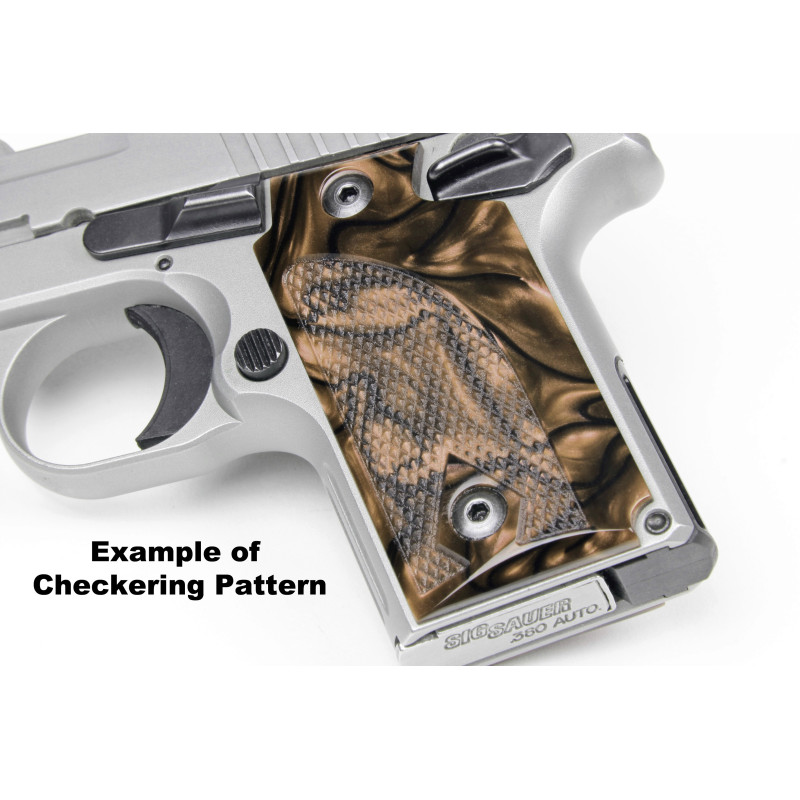 Sig Sauer P938 Kirinite® Atomic Pink Grips Surface Smooth Safety Single