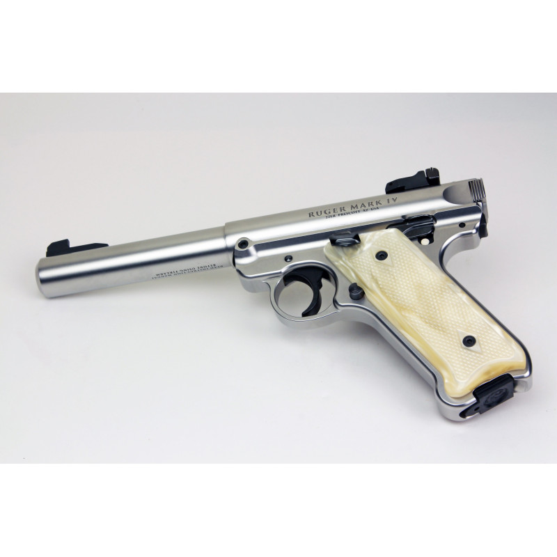 Ruger Mark IV Antique Pearl Kirinite® Grips Medallions None Surface Smooth