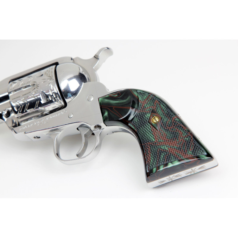 Ruger "Old" Vaquero Kirinite® Jungle Camo Gunfighter Grips Surface Smooth Screw Brass
