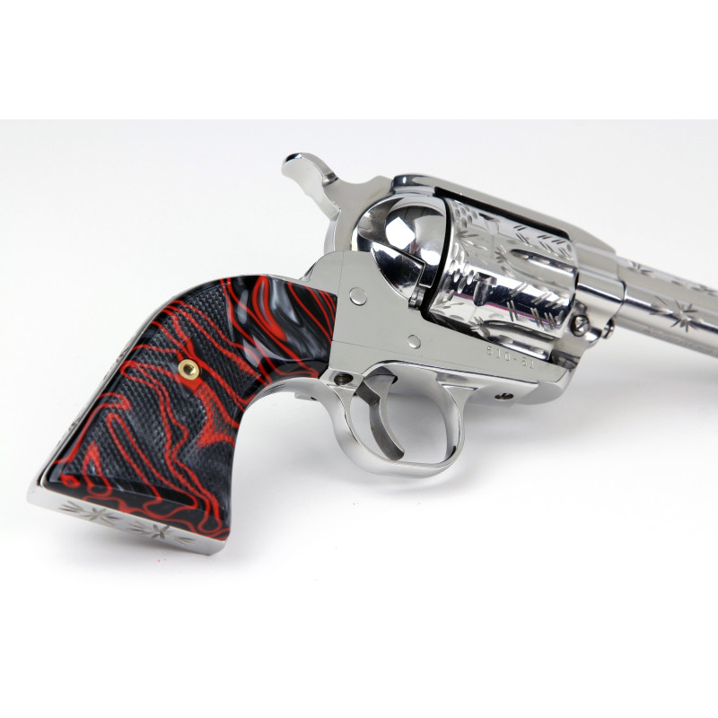 Ruger "Old" Vaquero Kirinite® Lava Gunfighter Grips Surface Smooth Screw Brass