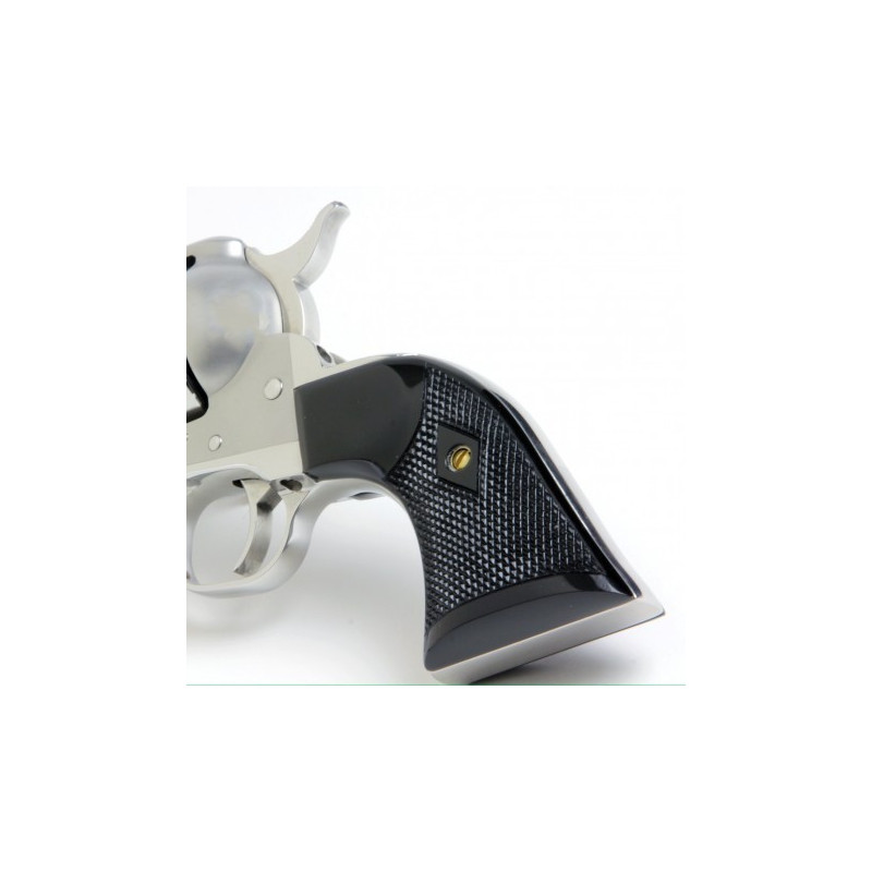 Ruger "Old" Vaquero Kirinite® Presentation Black Gunfighter Grips Surface Smooth Screw Brass