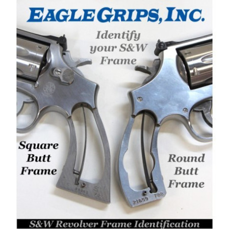 S&W K/L Frame Round Butt Rosewood Heritage Grips Medallions None ...