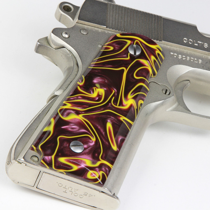 1911 Kirinite® Ultra Violet Grips Surface Smooth Medallions None Safety ...