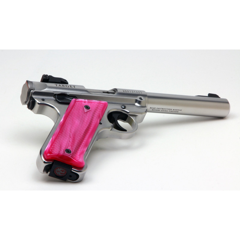 Ruger Mark IV Atomic Pink Kirinite Grips Medallions None Surface Smooth