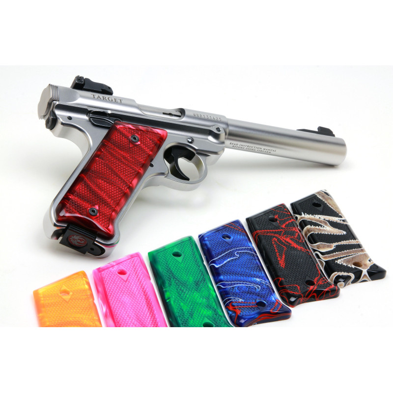 Ruger Mark IV Atomic Pink Kirinite Grips Medallions None Surface Smooth