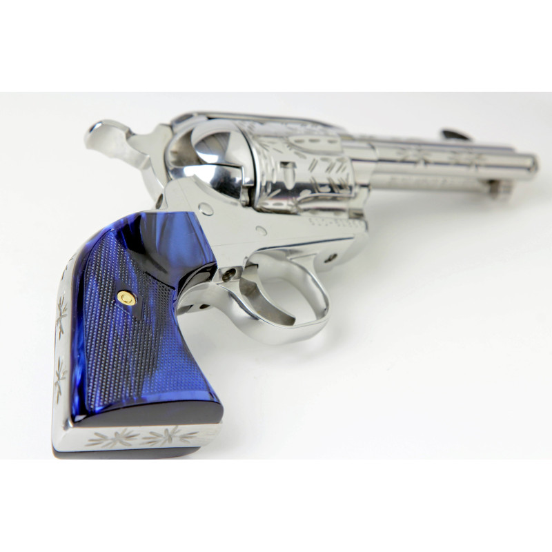 Ruger Wrangler Gunfighter Kirinite® Blue Pearl Grips Surface Smooth Screw Brass