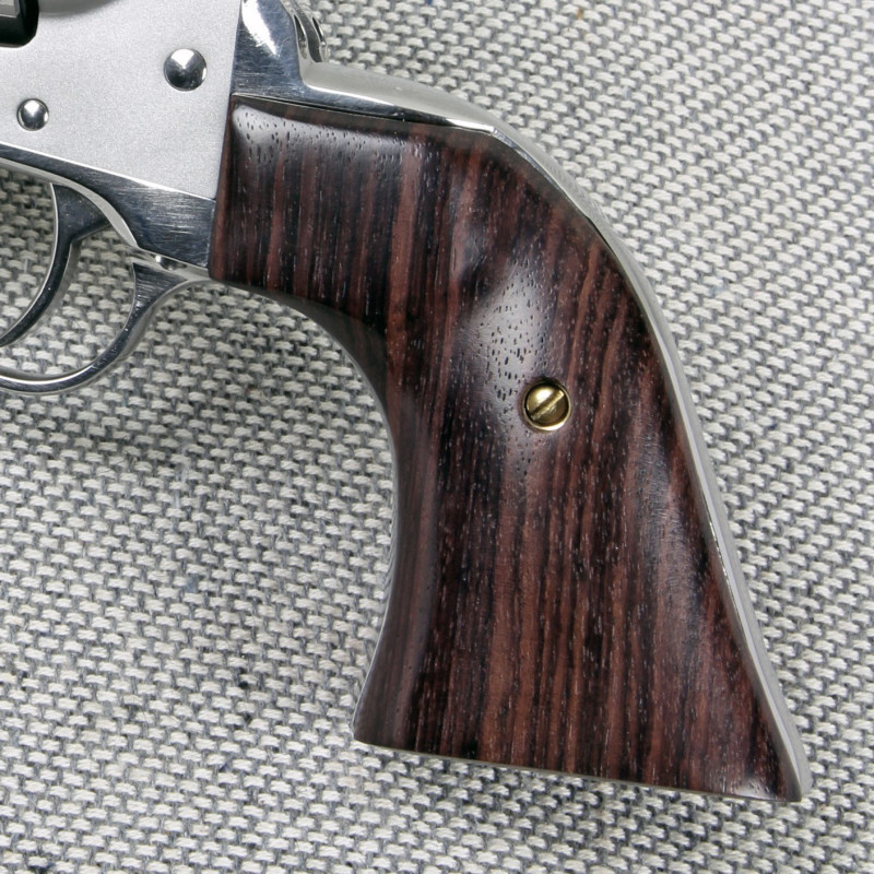 Ruger New Vaquero Rosewood Gunfighter Grips Surface Smooth Material Grade Regular Screw Brass