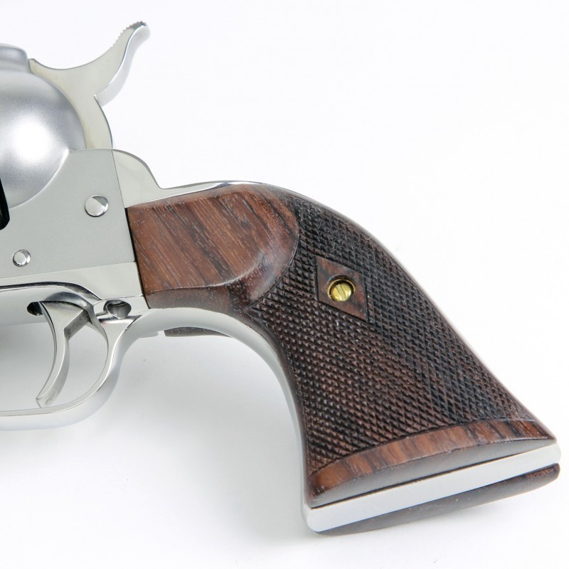 Ruger New Vaquero Rosewood Gunfighter Grips Surface Smooth Material Grade Regular Screw Brass