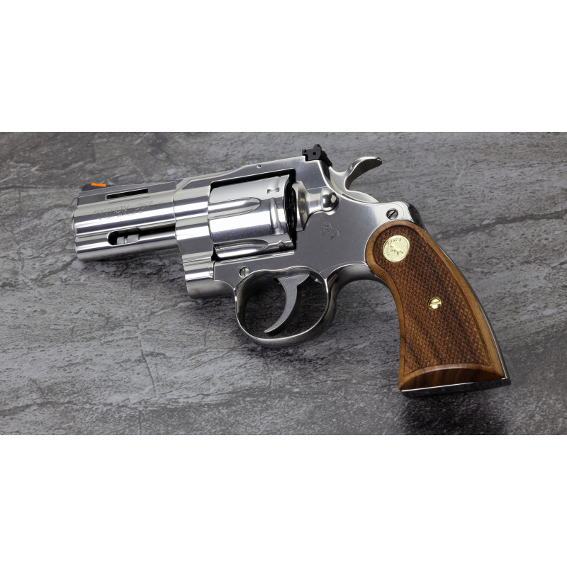 Colt Python & Official Police Walnut Panel Grips Medallions 1/2" Silver ...