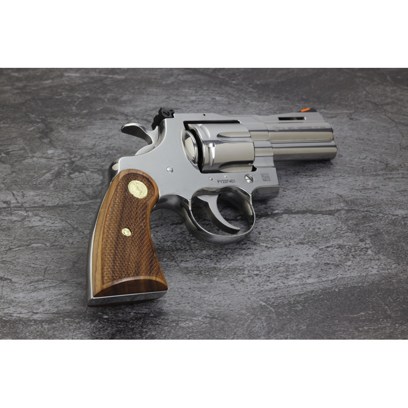 Colt Python & Official Police Walnut Panel Grips Medallions 1/2" Silver ...