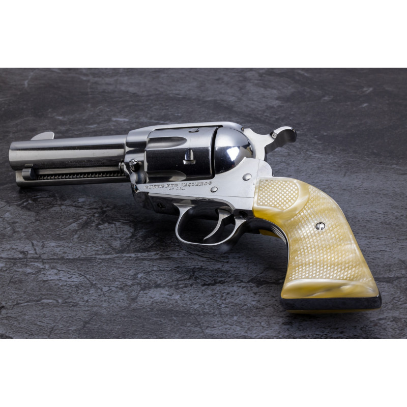 Ruger New Vaquero "NEW" Gunfighter Antique Pearl Grips Screw Nickle