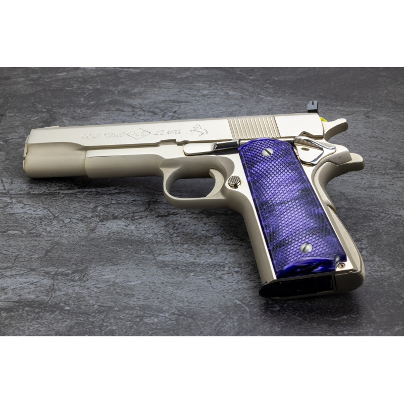 1911 Kirinite® Wicked Purple "NEW" Reactive Checkered Grips Medallions ...