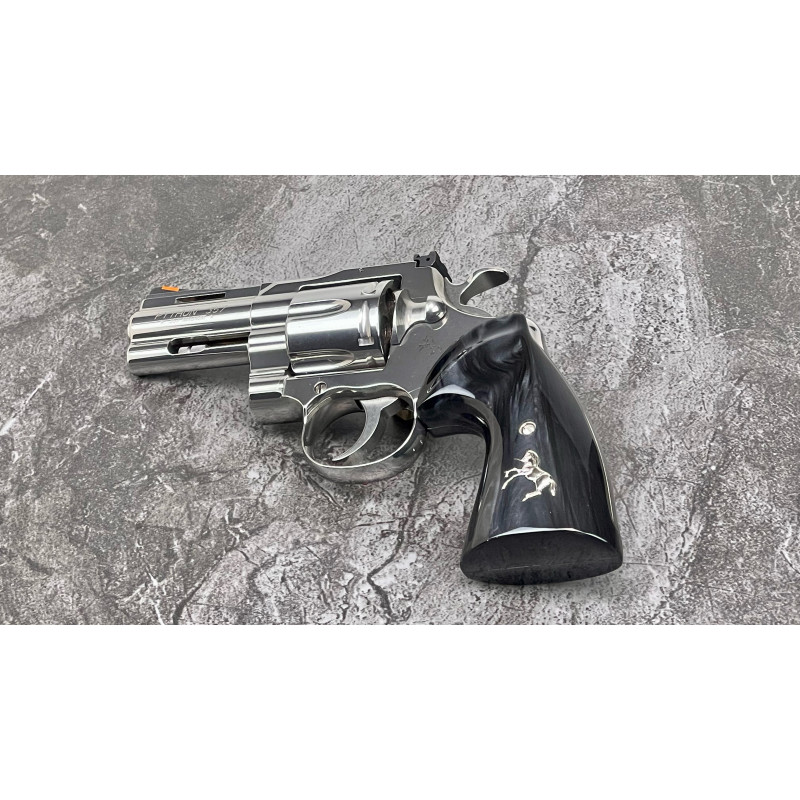 Python Kirinite® Black Pearl Classic Grips Surface Smooth Screw Nickle ...