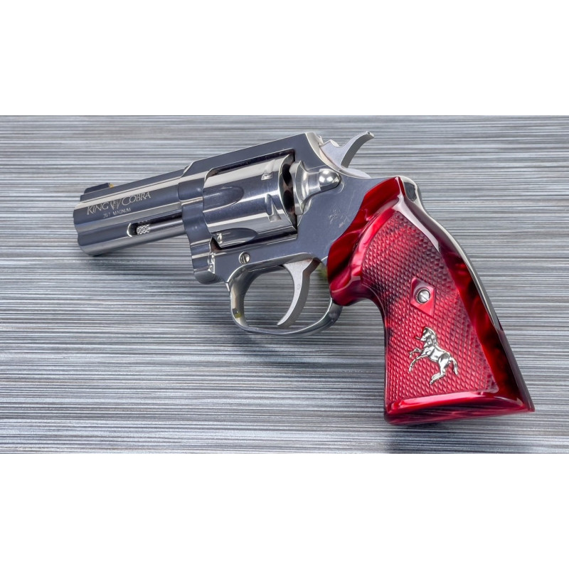 2019 King Cobra Classic Kirinite® Red Pearl Grips Surface Checkered ...