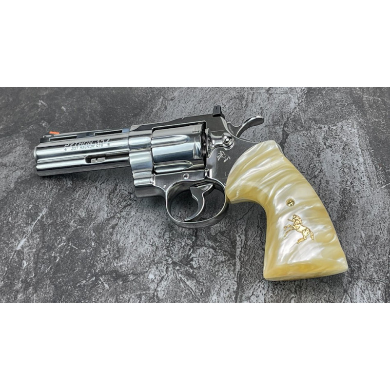 Python Kirinite® Antique Pearl Classic Grips Surface Smooth Screw Brass ...