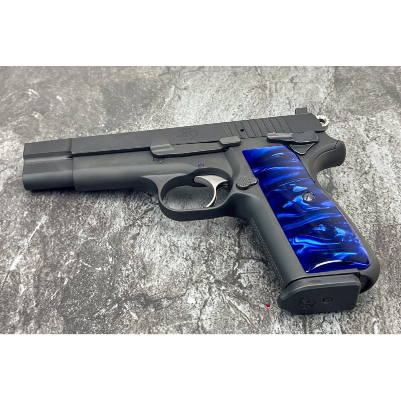 FN Hi Power Kirinite® Blue Pearl Grips Surface Smooth