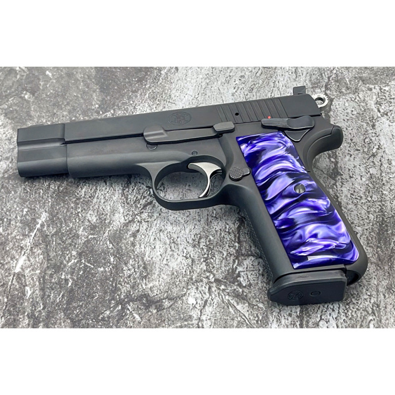 FN Hi Power Wicked Purple Kirinite® Grips Surface Smooth